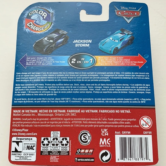 Disney | Toys | Disney Pixar Cars Color Changing Jackson Storm2in ...